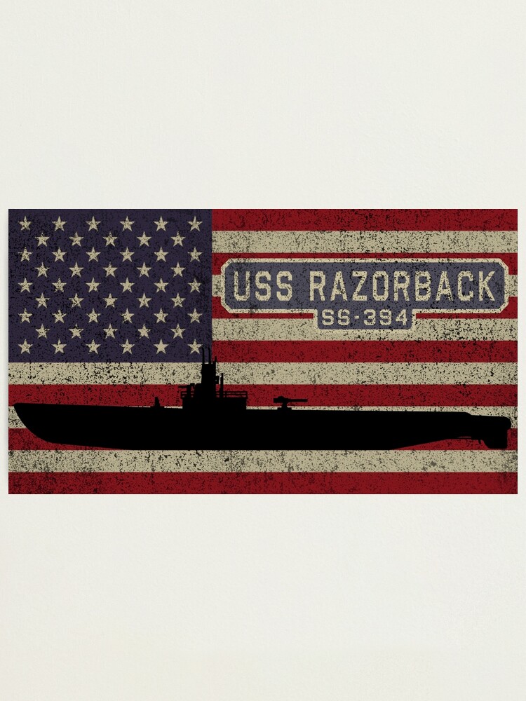 "USS Razorback SS-394 WW2 Balao class submarine Vintage USA American ...