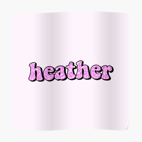 "aesthetic hot pink glitter heather name" Poster for Sale by STAR10008 ...