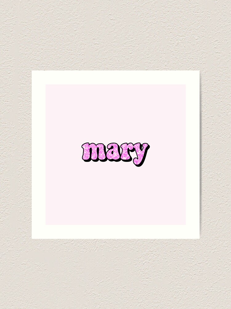 "aesthetic hot pink glitter mary name" Art Print for Sale by STAR10008 ...