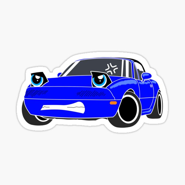 "Frustrated Miata" Sticker by tanyarose | Redbubble