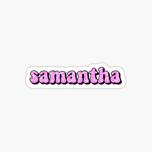 "aesthetic hot pink glitter samantha name" Sticker for Sale by ...