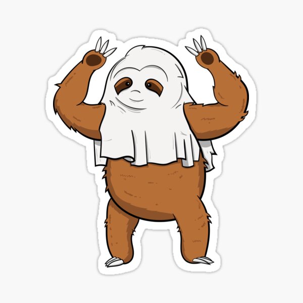 "Sloth Ghost" Sticker for Sale by donpakito | Redbubble