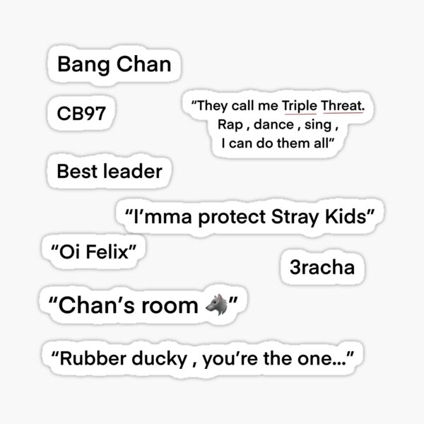 "Sticker pack -Bang Chan ,Stray Kids" Sticker for Sale by AmyDoungel ...