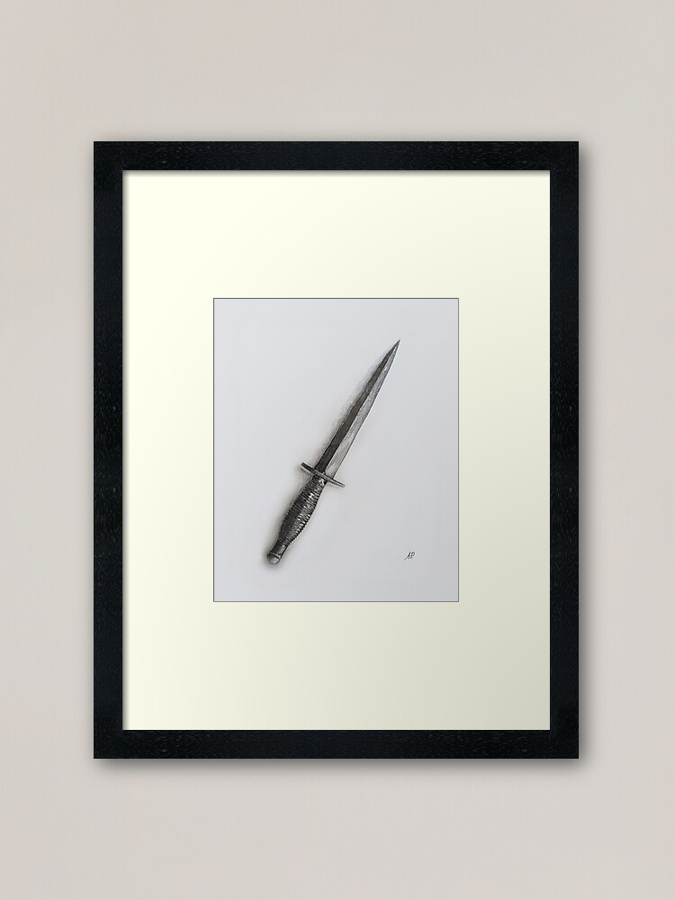 "Randall British Commando Dagger Drawing" Framed Art Print by Ivycloak ...