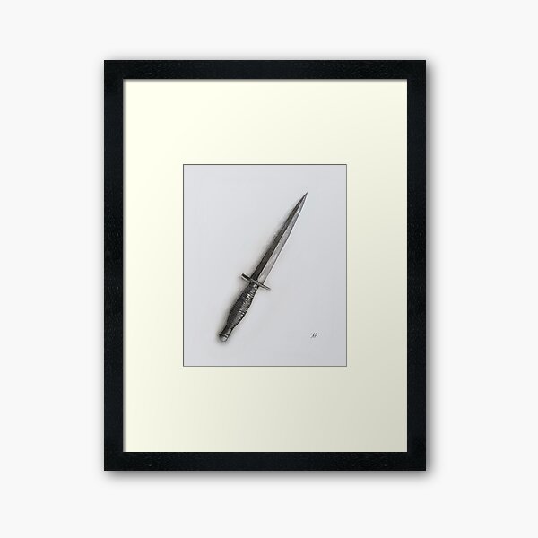 "Randall British Commando Dagger Drawing" Framed Art Print by Ivycloak ...