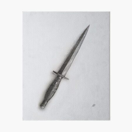 "Randall British Commando Dagger Drawing" Art Board Print by Ivycloak ...