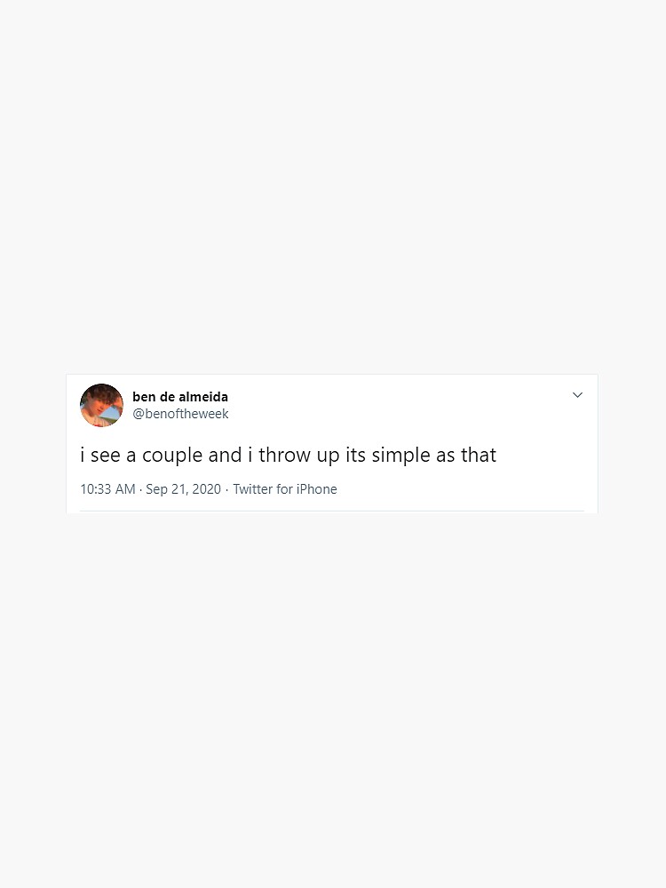 "@benoftheweek couples tweet" Sticker for Sale by darcycato | Redbubble
