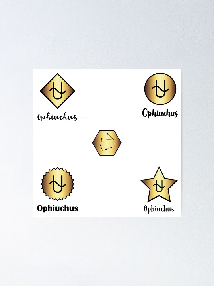"Sticker pack of Ophiuchus new 13th Zodiac Sign star" Poster by anins ...
