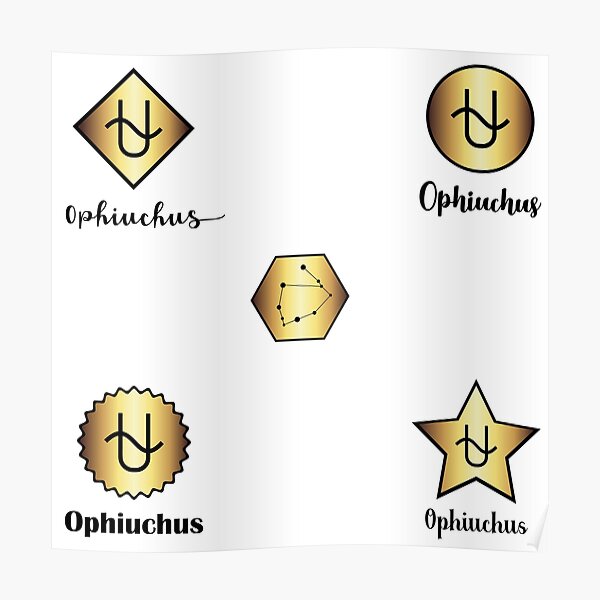 "Sticker pack of Ophiuchus new 13th Zodiac Sign star" Poster by anins ...