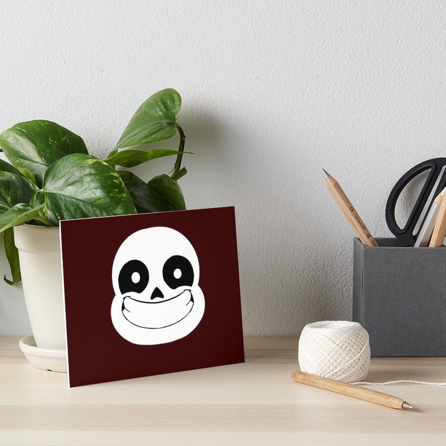"undertale sans smile" Art Board Print by MoriaDoesArt | Redbubble