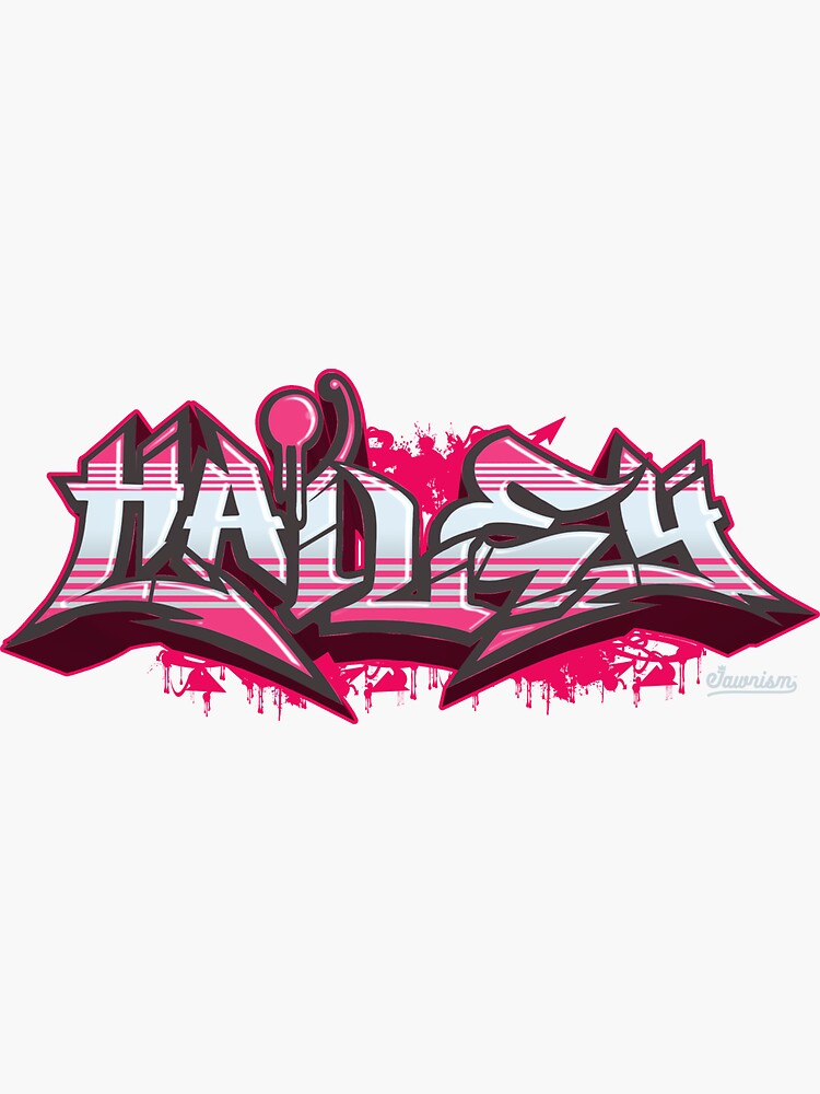 "Hailey in Graffiti Burner" Sticker for Sale by Jawnism | Redbubble