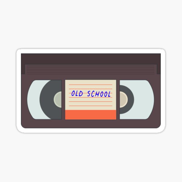 "VHS Cassette Old School Retro Movies" Sticker for Sale by ...