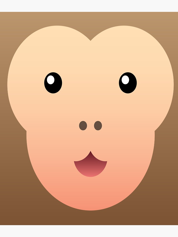 "Cheeky Monkey Face" Sticker for Sale by KAGdesign | Redbubble