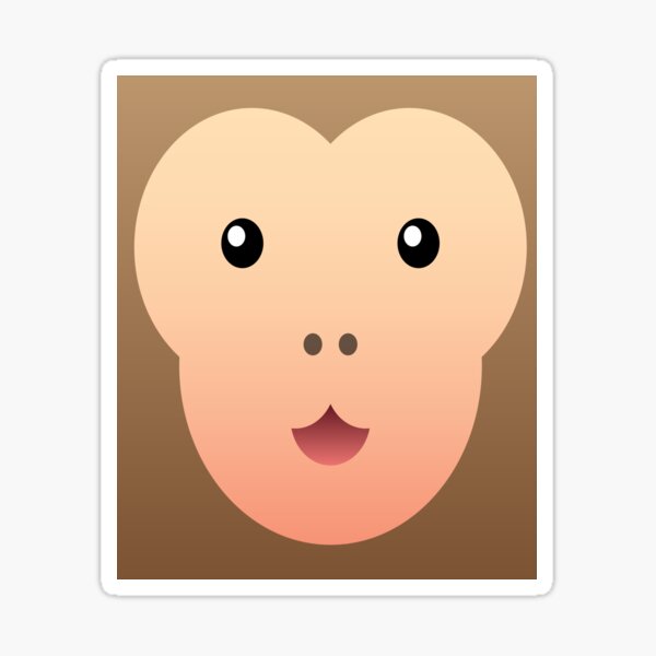 "Cheeky Monkey Face" Sticker for Sale by KAGdesign | Redbubble
