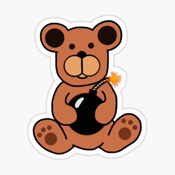 "Teddy bomb" Sticker for Sale by portobellofnaf | Redbubble