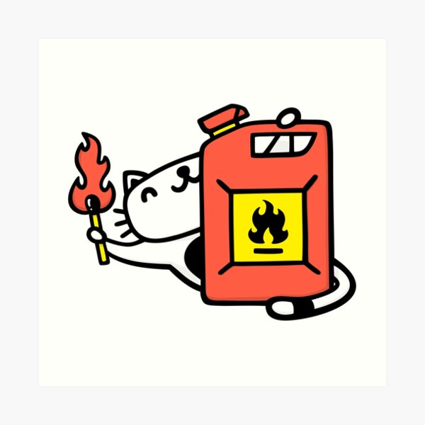 "Pyroman Cat" Art Print for Sale by dmitriylo | Redbubble