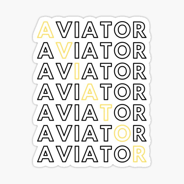 "Aviator " Sticker for Sale by jetmike | Redbubble