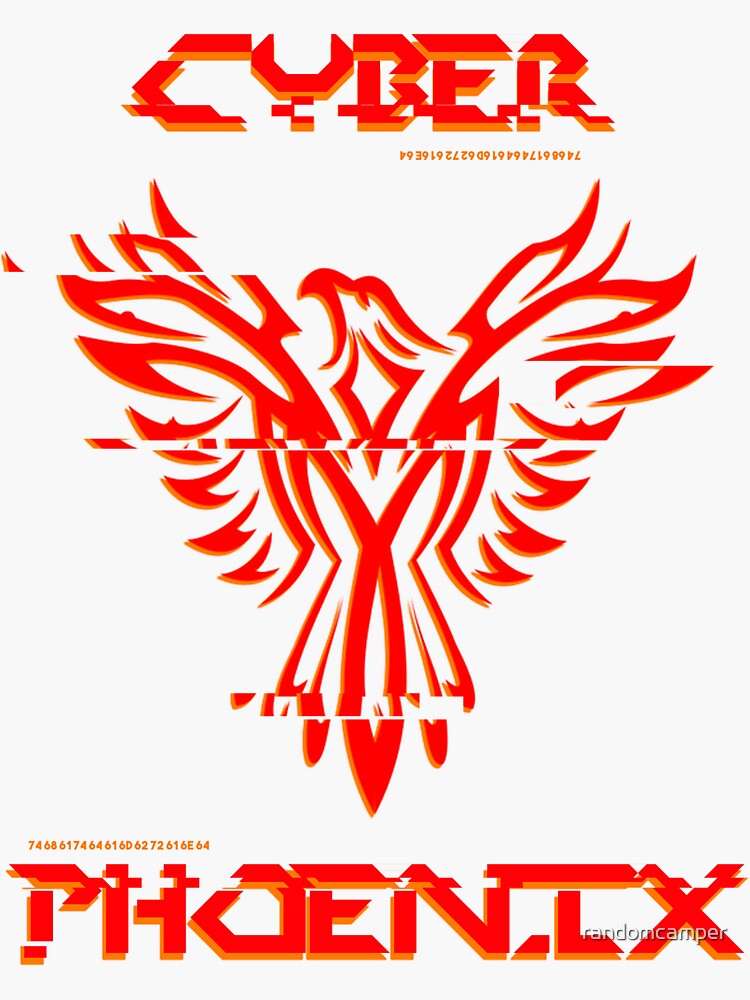 "Cyber Phoenix" Sticker by randomcamper | Redbubble