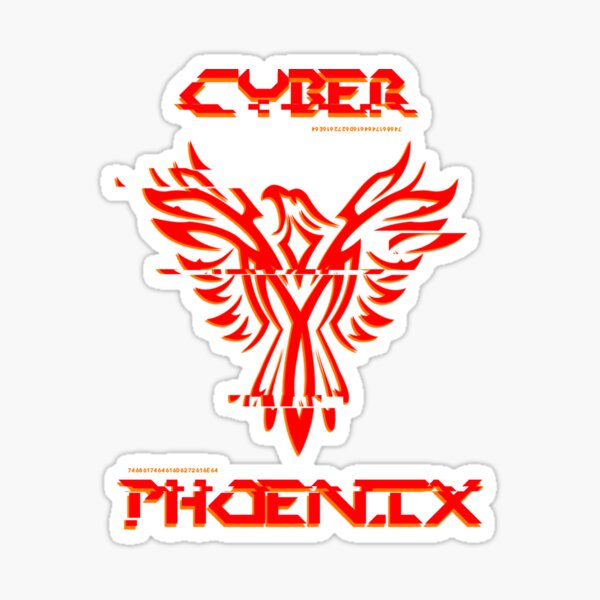 "Cyber Phoenix" Sticker by randomcamper | Redbubble