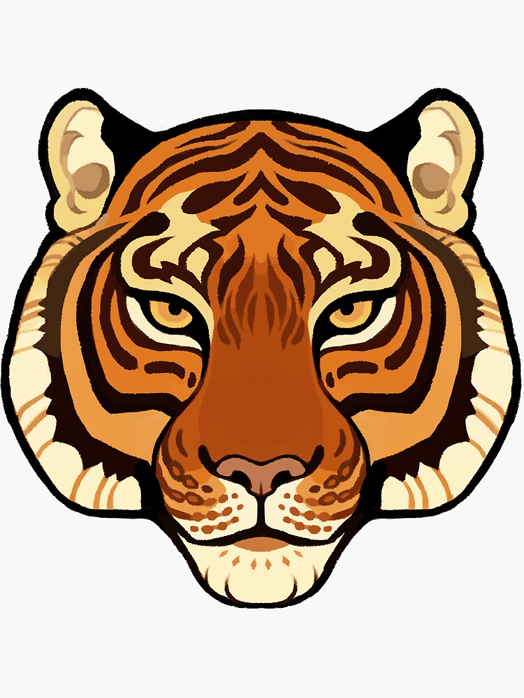 "Tiger" Sticker by LiLaiRasShop | Redbubble