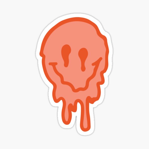 "Drip Smiley Face" Sticker by emdoyle | Redbubble