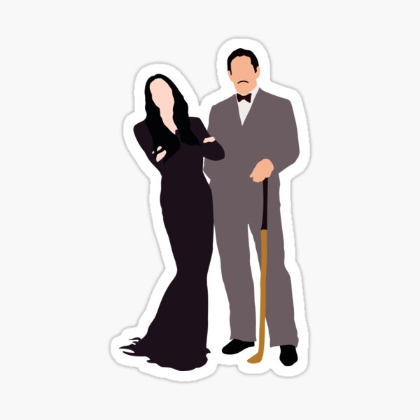 "morticia and gomez addams" Sticker for Sale by evcharles | Redbubble