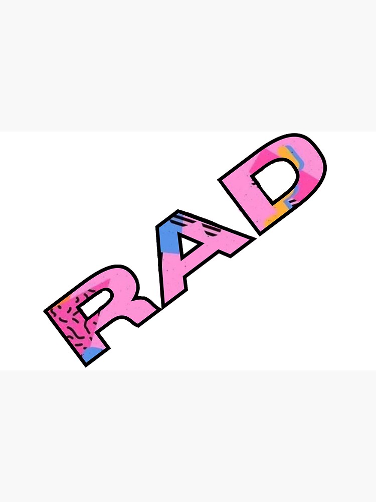 "80s Rad Letters" Sticker for Sale by knoelstudios | Redbubble