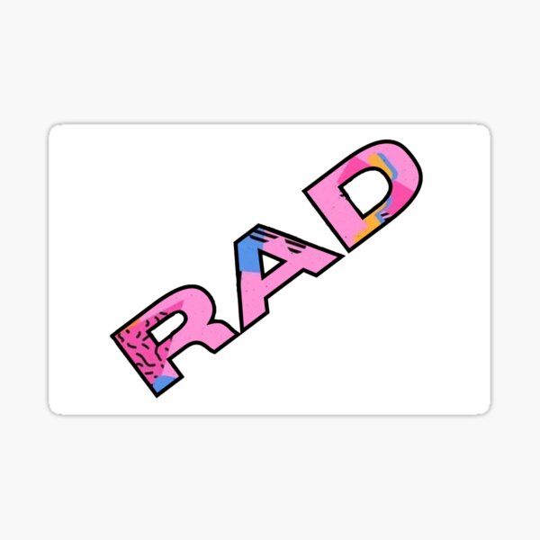 "80s Rad Letters" Sticker for Sale by knoelstudios | Redbubble