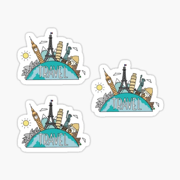 "Globetrotter" Sticker for Sale by franzi-emilia | Redbubble