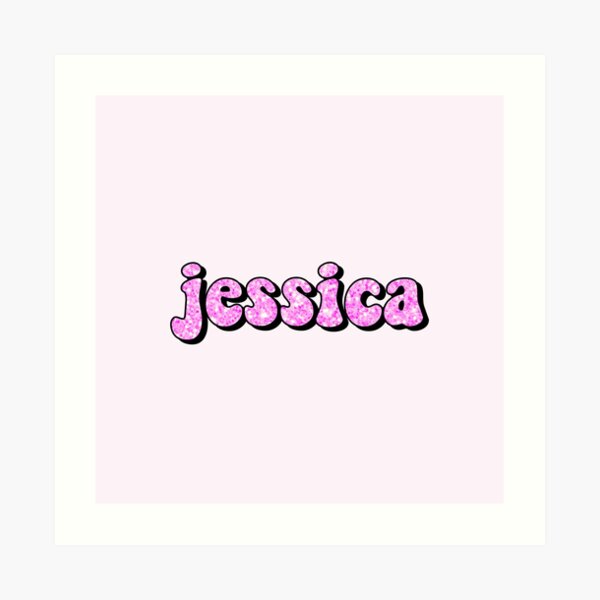 "aesthetic hot pink glitter jessica name" Art Print by STAR10008 ...