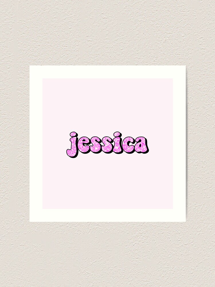 "aesthetic hot pink glitter jessica name" Art Print by STAR10008 ...
