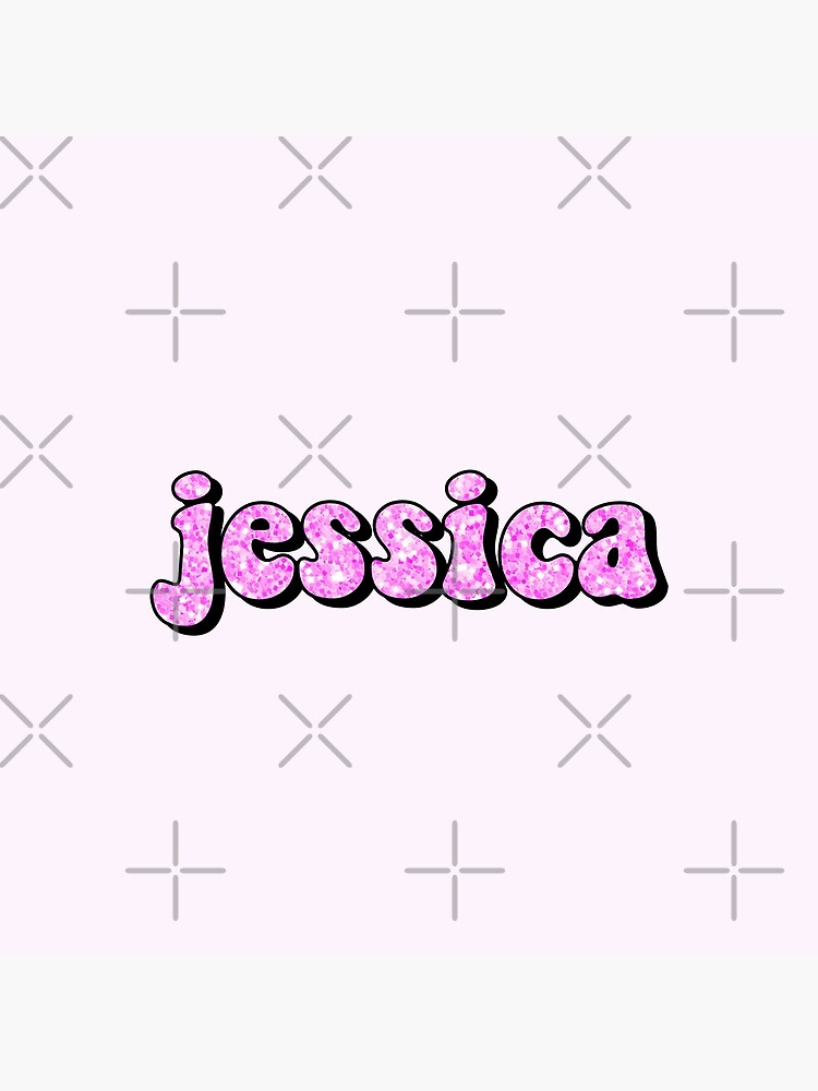 "aesthetic hot pink glitter jessica name" Photographic Print by ...