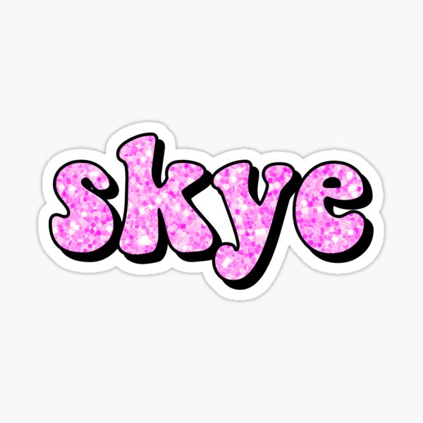 "aesthetic hot pink glitter skye name" Sticker by STAR10008 | Redbubble