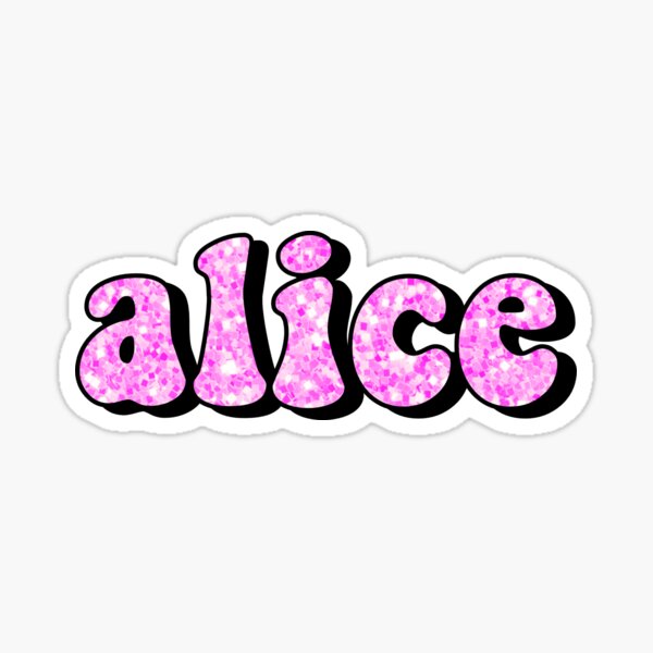 "aesthetic hot pink glitter alice name" Sticker for Sale by STAR10008 ...