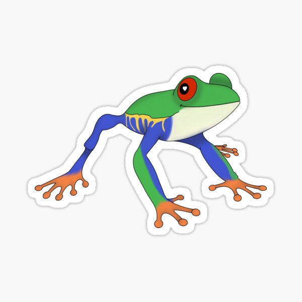 "Cute Tree Frog" Sticker for Sale by JoyfulJen | Redbubble