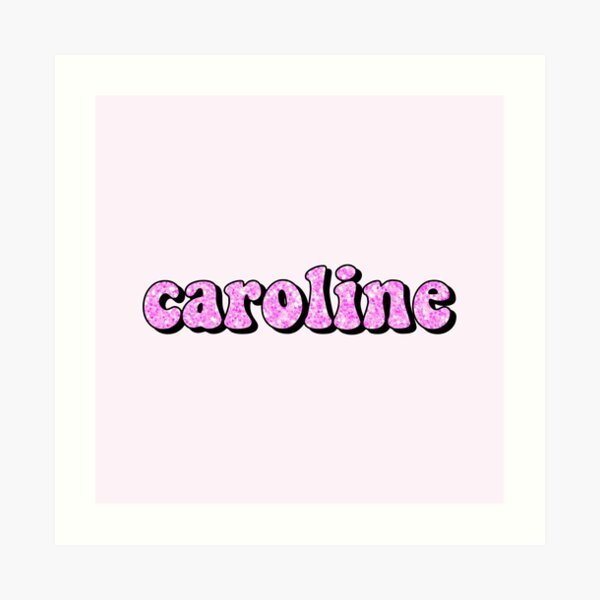 "aesthetic hot pink glitter caroline name" Art Print for Sale by ...