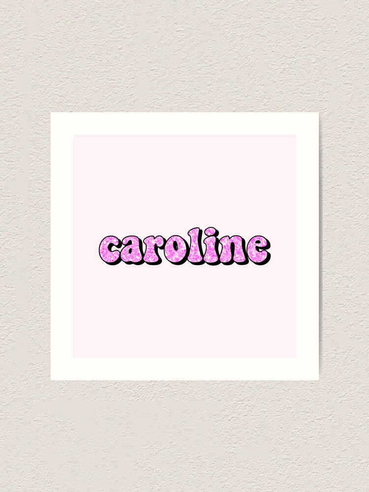 "aesthetic hot pink glitter caroline name" Art Print for Sale by ...