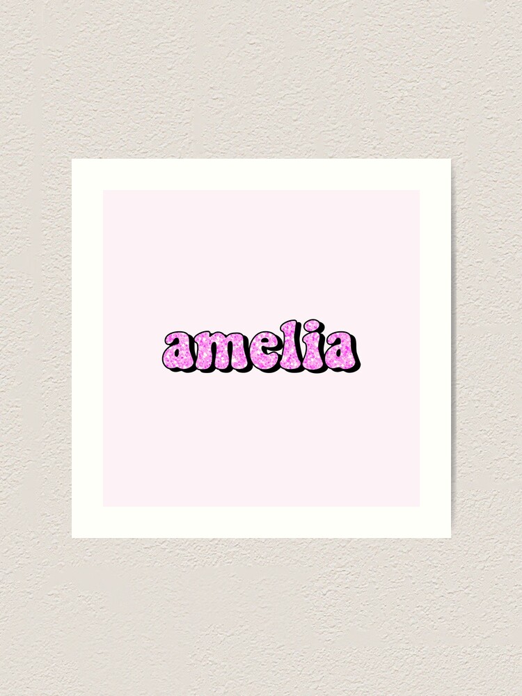 "aesthetic hot pink glitter amelia name" Art Print for Sale by ...