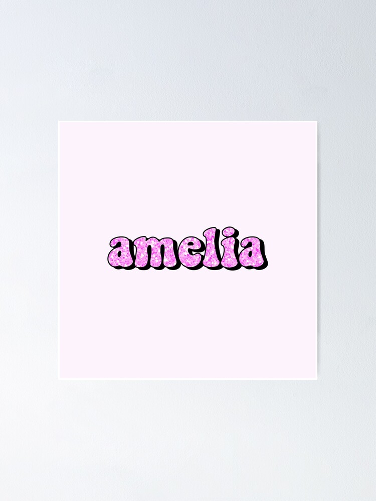 "aesthetic hot pink glitter amelia name" Poster for Sale by STAR10008 ...