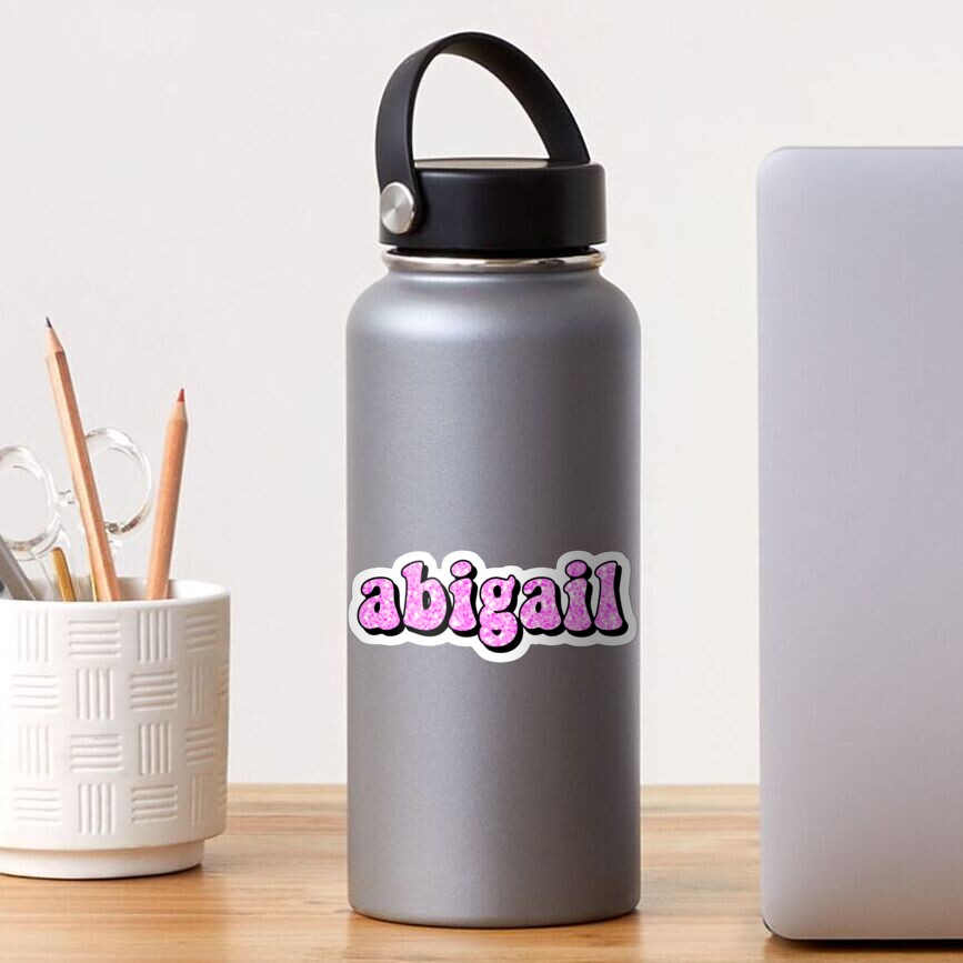 "aesthetic hot pink glitter abigail name" Sticker by STAR10008 | Redbubble