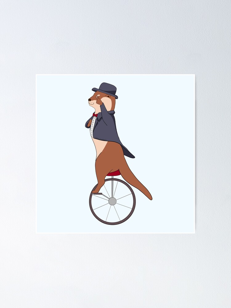 "Fancy Otter" Poster by DrawingBasic | Redbubble