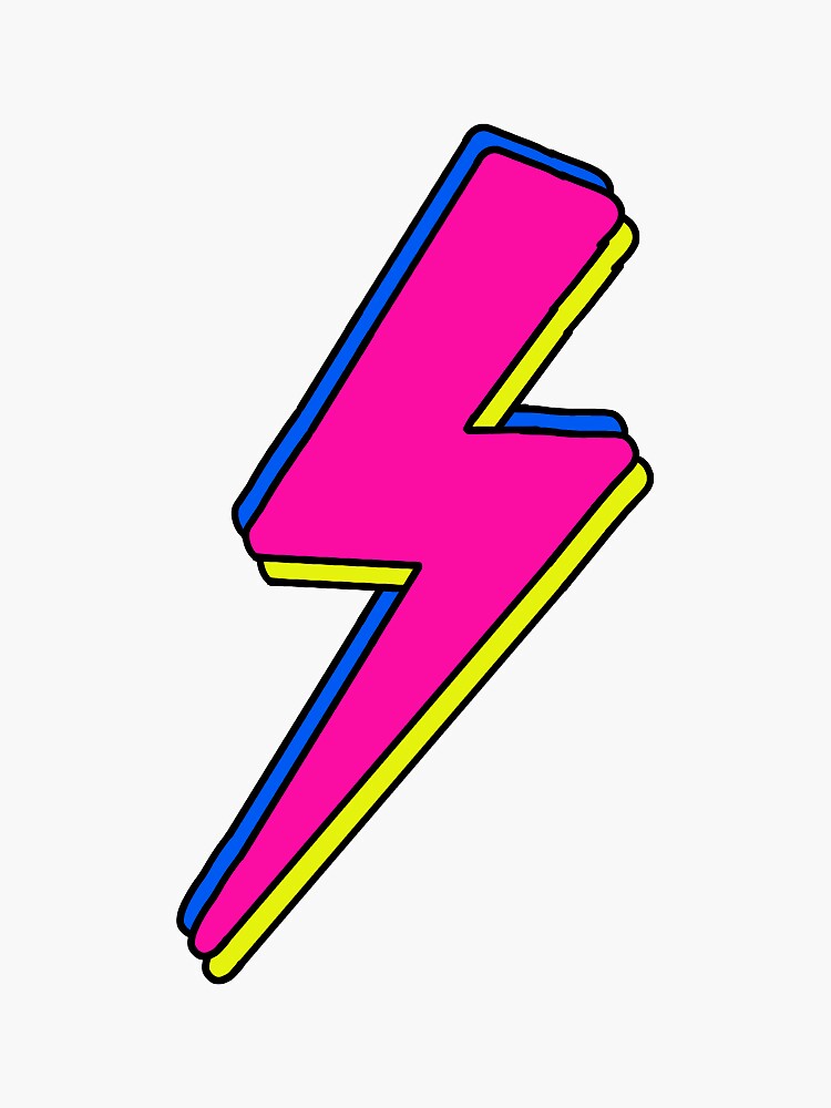 "preppy lightning bolt" Sticker for Sale by GoldenGrayCo | Redbubble