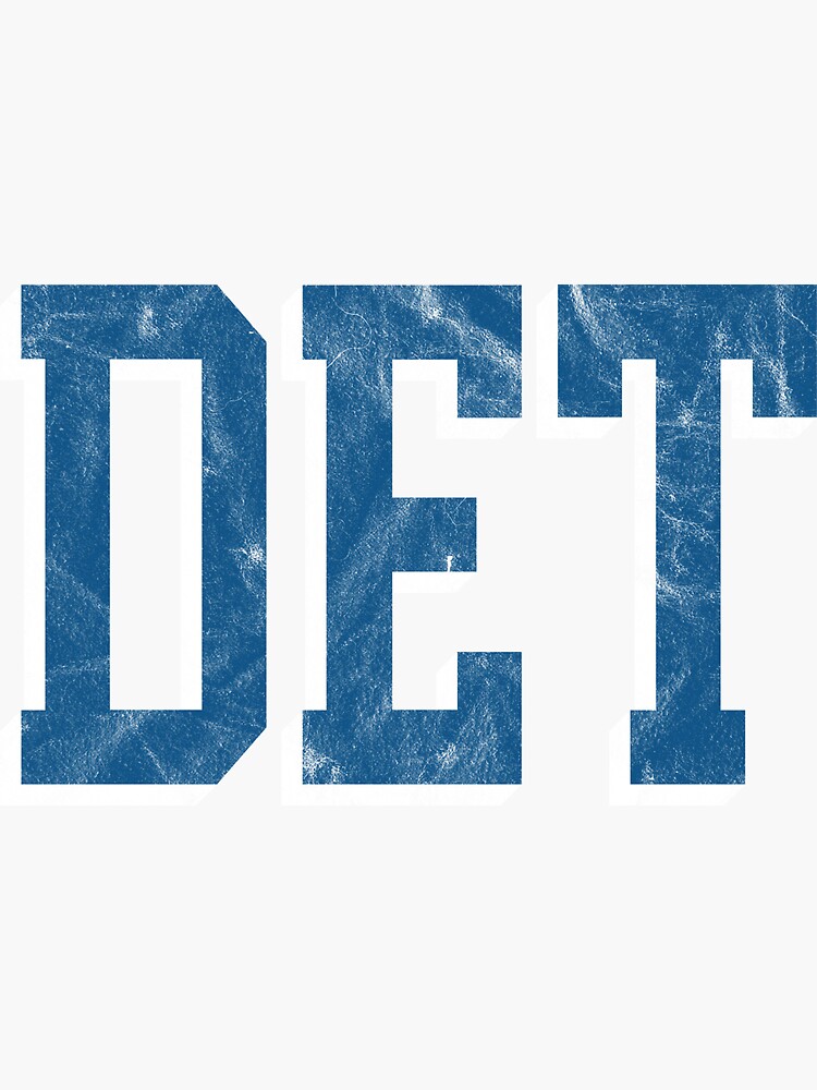 "DET (Detroit)" Sticker for Sale by CreativeSatchel | Redbubble