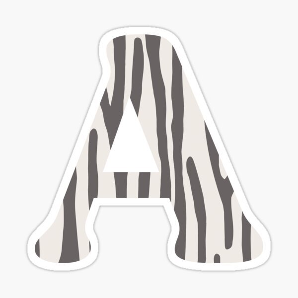 "Letter A Initials Name Zebra Animal Print" Sticker for Sale by ...