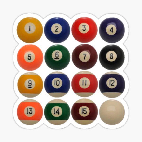 "Pool balls" Sticker for Sale by bdanmartin | Redbubble
