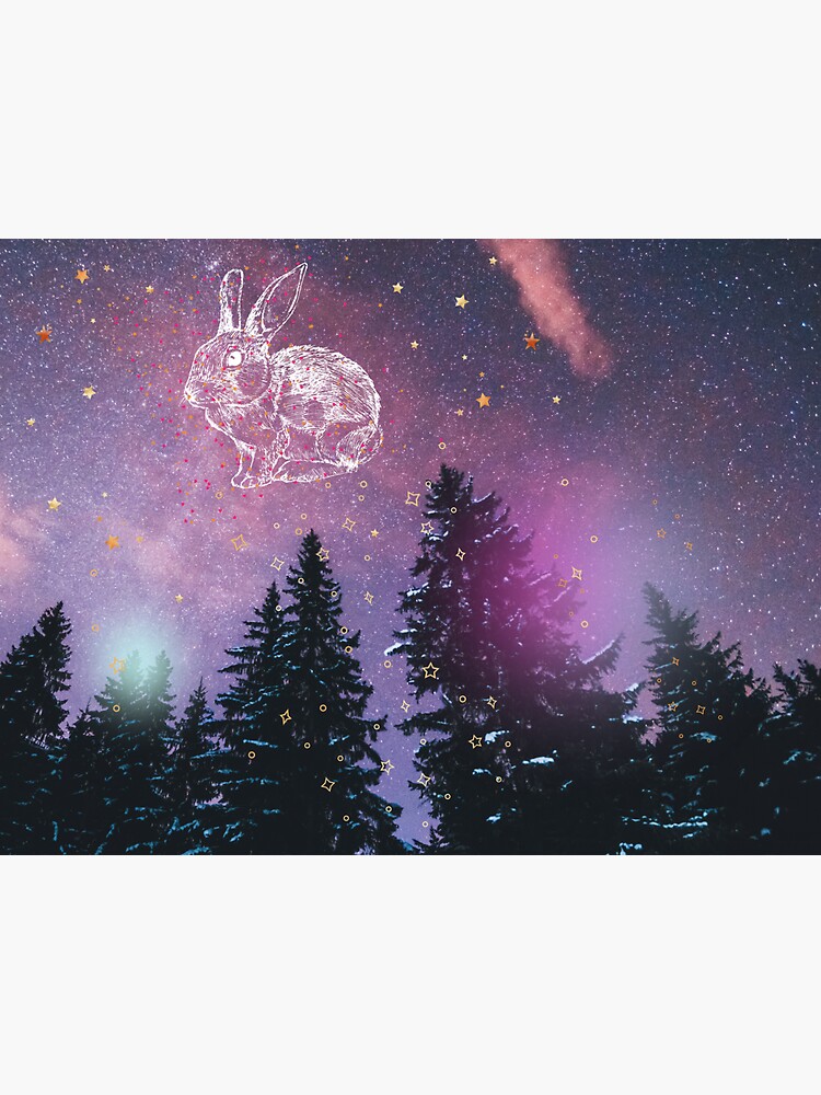 "Celestial Rabbit" Sticker by ZeeDigitalArt | Redbubble