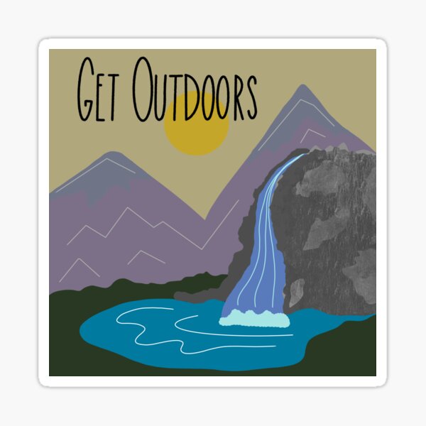 "Get Outdoors" Sticker for Sale by TylerKocuba | Redbubble