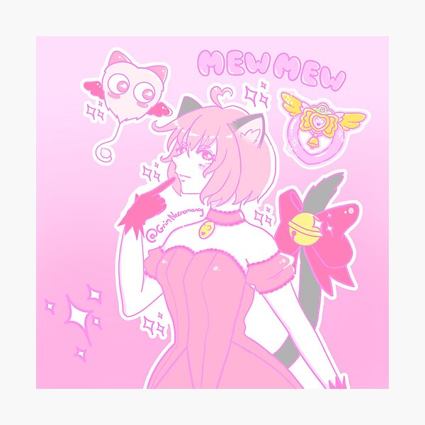 "Mew Mew Strawberry Magical Girl" Photographic Print by GrimNecromancy ...