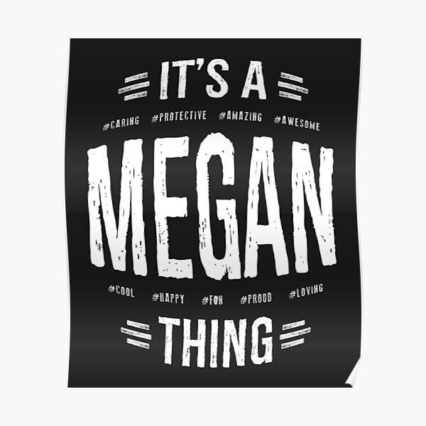 "Megan Personalized Name Birthday Gift" Poster by cidolopez | Redbubble