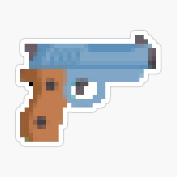 "Pixel Gun Gamer Games Meme Pistol" Sticker for Sale by thefrshmachine ...